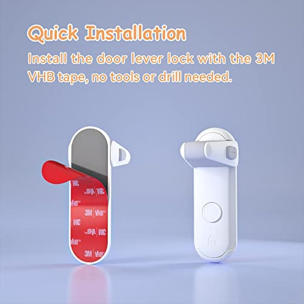 Door Lever Locks for Children & Pets (2 Pack) | Childproof Door Handle ...